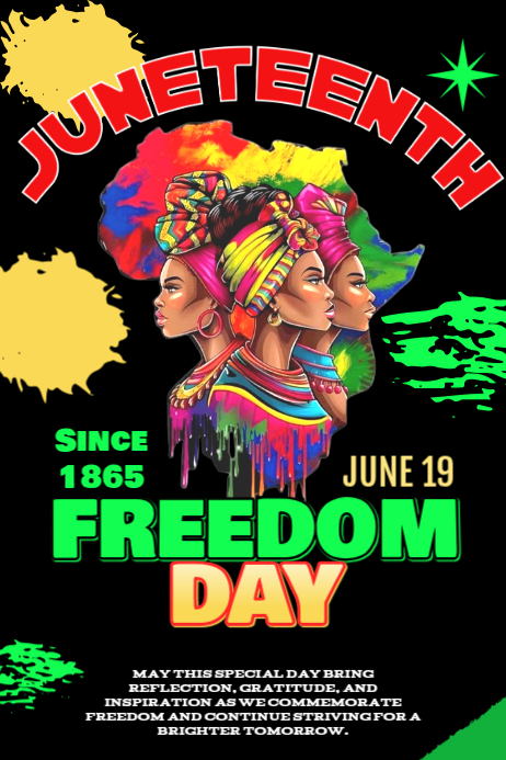 Juneteenth Celebration Posters Template | PosterMyWall