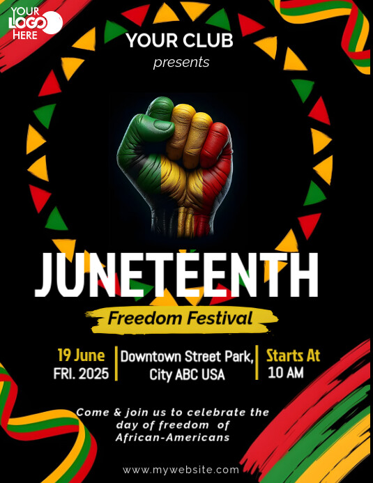 Copy of Black Maximalist Juneteenth Event Program Flyer Flyer (us Letter) | PosterMyWall