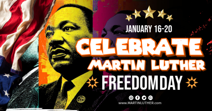 Black Maximalist King Legacy Facebook Shared Image Template | PosterMyWall