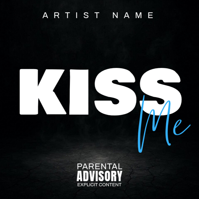 Plantilla de Black Maximalist Kiss Me- Mixtape Cover Instagram Post ...