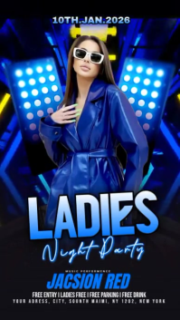 Black Maximalist Ladies Night Party Instagram Story Template | PosterMyWall