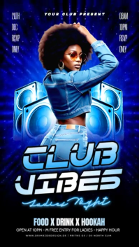 Black Maximalist Ladies Night Party Instagram Story Template | PosterMyWall