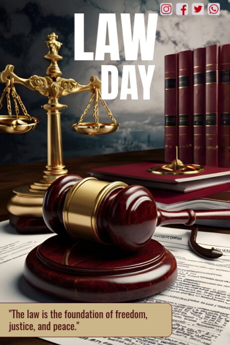 Black Maximalist Law Day Poster Template | PosterMyWall