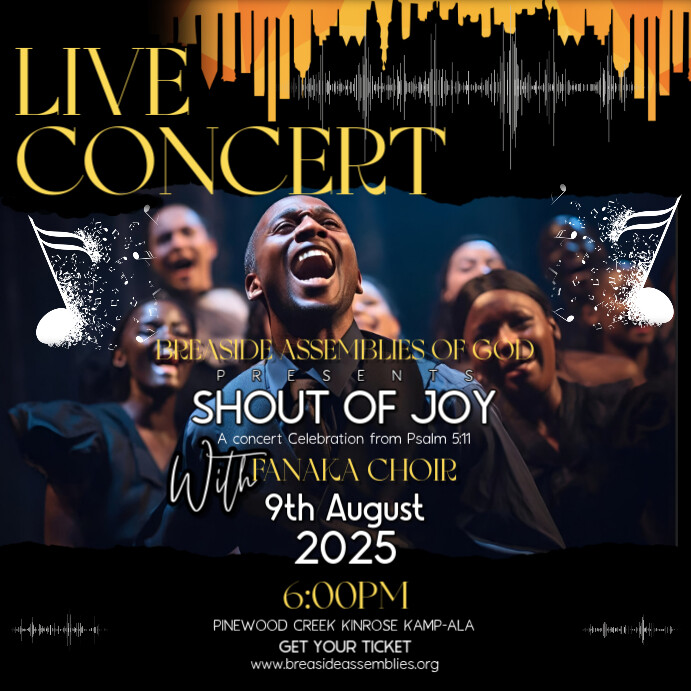 Black Maximalist Live Concert Instagram Post Template | PosterMyWall