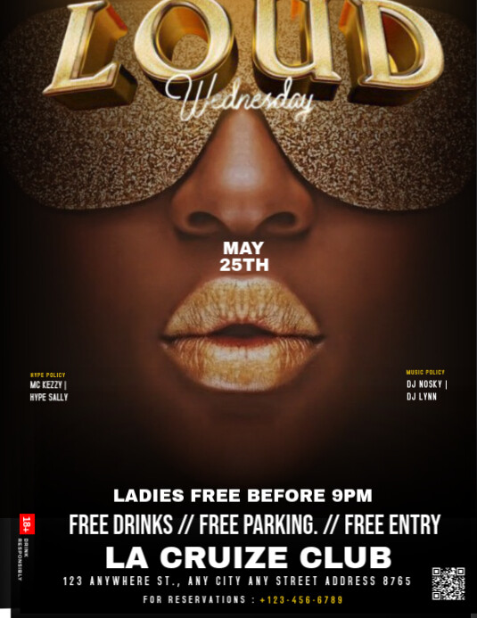 Black Maximalist Loud Wednesday Flyer (us Letter) Template | PosterMyWall