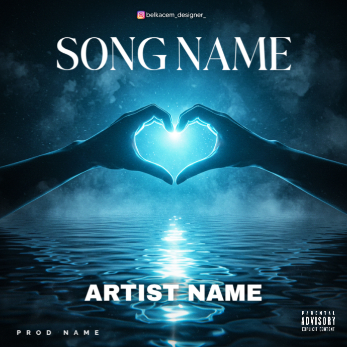 Plantilla de Black Maximalist Love In Sea Album Cover | PosterMyWall