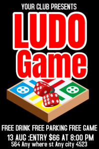 Blue Ludo Game Poster Poster Template | PosterMyWall