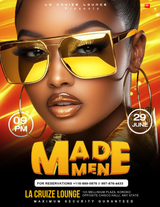 Black Maximalist Made Men Flyer (us Letter) Template | PosterMyWall