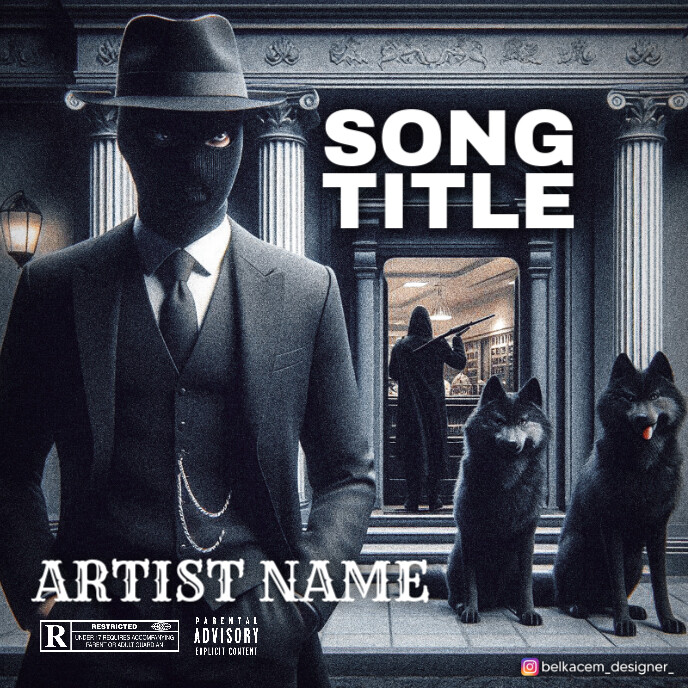 Black Maximalist Mafia Anf Wolf Album Cover Template | PosterMyWall