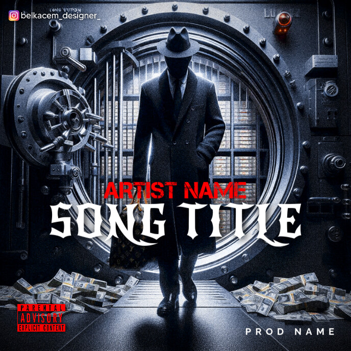 Copy of Black Maximalist Mafia Bank Album Cover | PosterMyWall