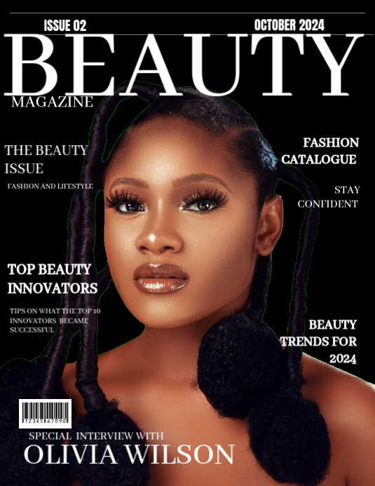 Modèle Black Maximalist Magazine Cover Design Flyer (us Letter ...