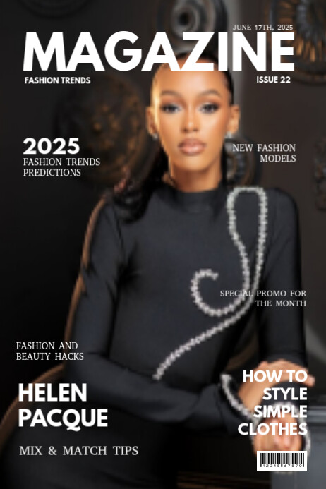 Copy of Black Maximalist Magazine Cover Design Poster | PosterMyWall