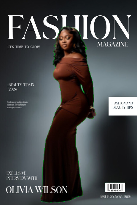 Black Maximalist Magazine Cover Model Poster Template | PosterMyWall