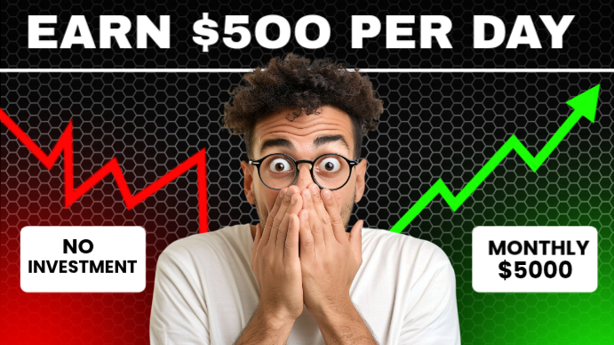 Black Maximalist Make Money Youtube Thumbnail Template | PosterMyWall