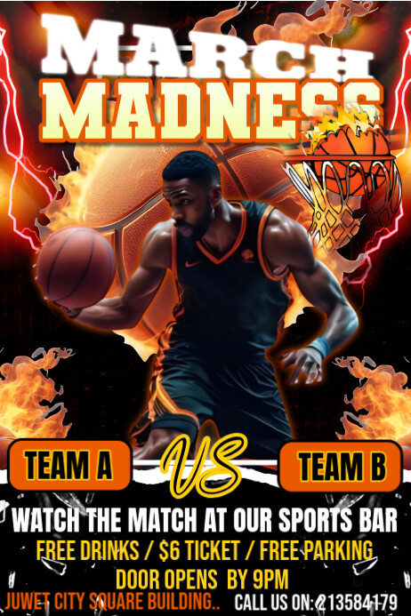 Copy of Black Maximalist March Madness Poster | PosterMyWall