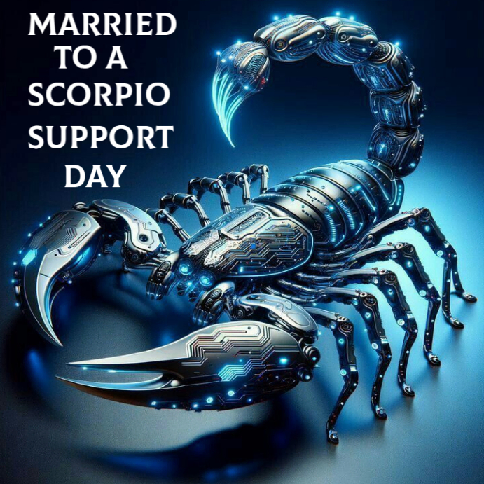 Plantilla de Black Maximalist Married To A Scorpio Support Day ...