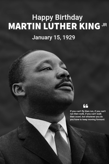 Black Maximalist Martin Luther King’s Birthday Poster Template ...
