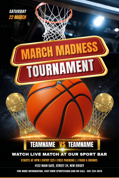 Copy of Black Maximalist Match Madness Tournament Poster | PosterMyWall