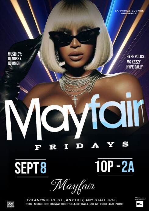 Copy of Black Maximalist Mayfair Friday A4 | PosterMyWall