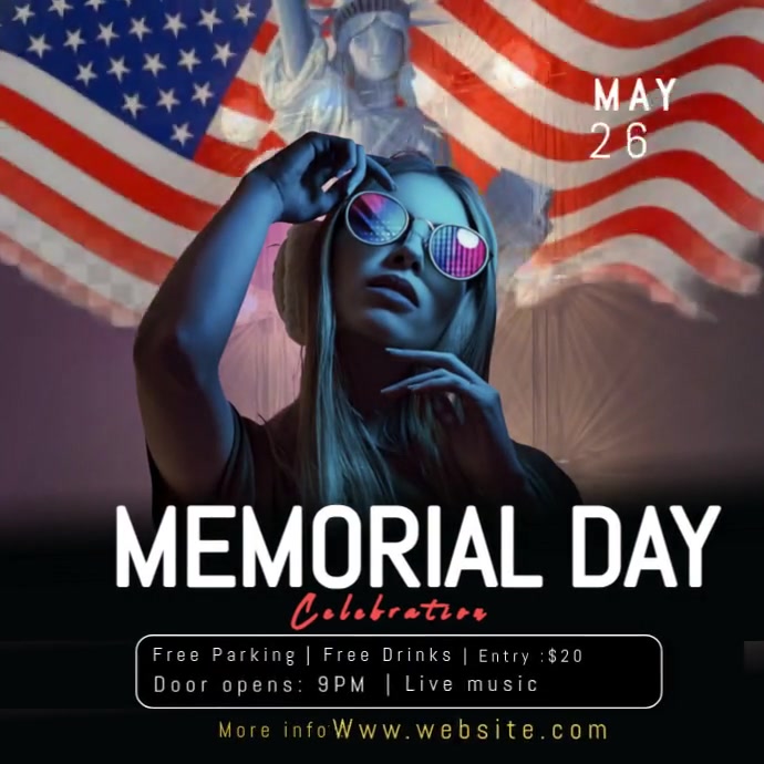 Modèle Black Maximalist Memorial Day Instagram Post | PosterMyWall