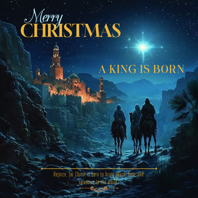 Black Maximalist Merry Christmas Instagram Post Template | PosterMyWall