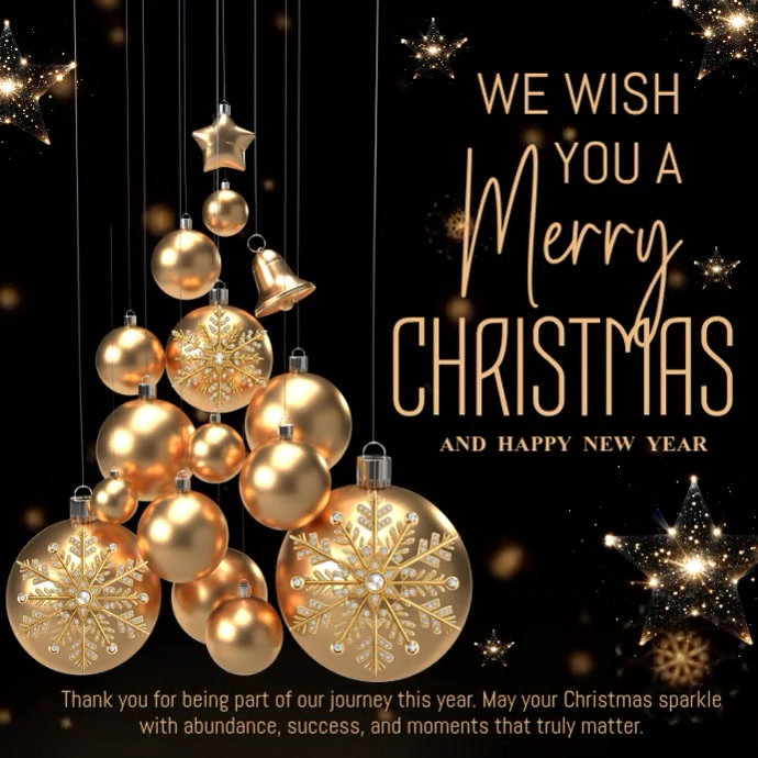 Plantilla de Black Maximalist Merry Christmas Instagram Post | PosterMyWall