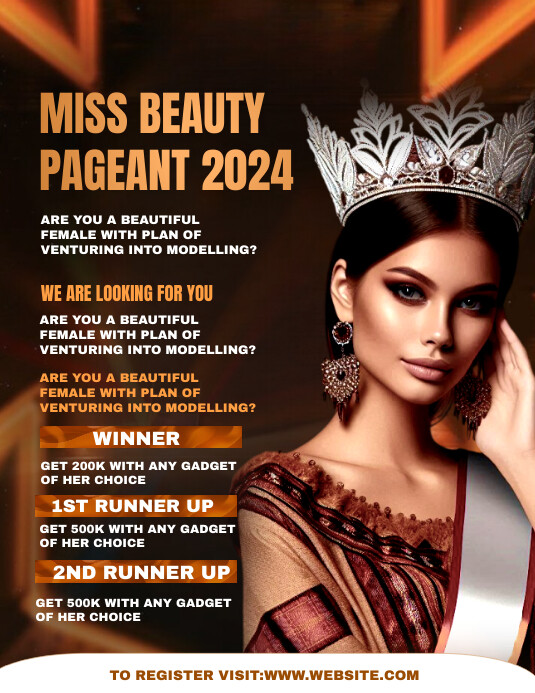 Copy of Black Maximalist Miss Beauty Pageant 2024 Tem | PosterMyWall