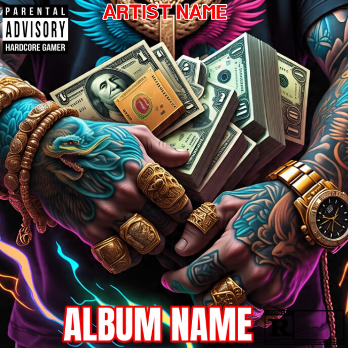 Black Maximalist Mix Album Cover Template | PosterMyWall