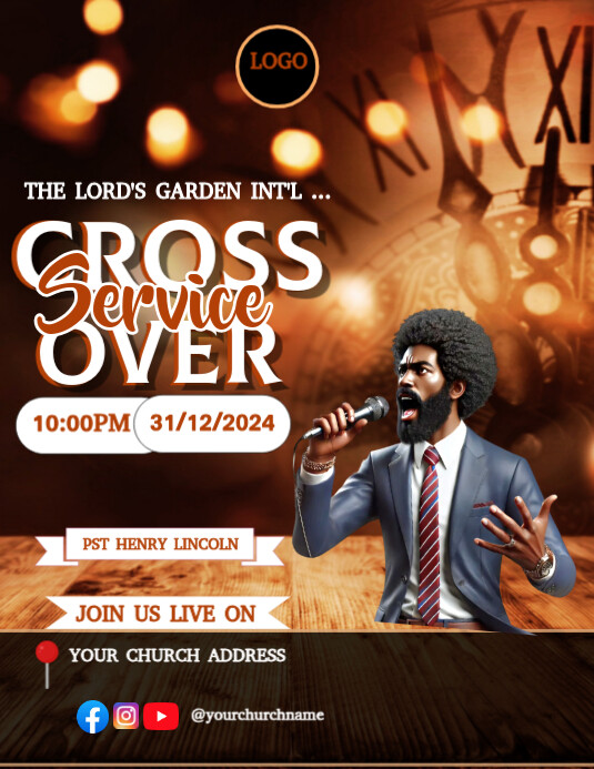 Copy of Black Maximalist Modern Church Flyer (us Letter) | PosterMyWall