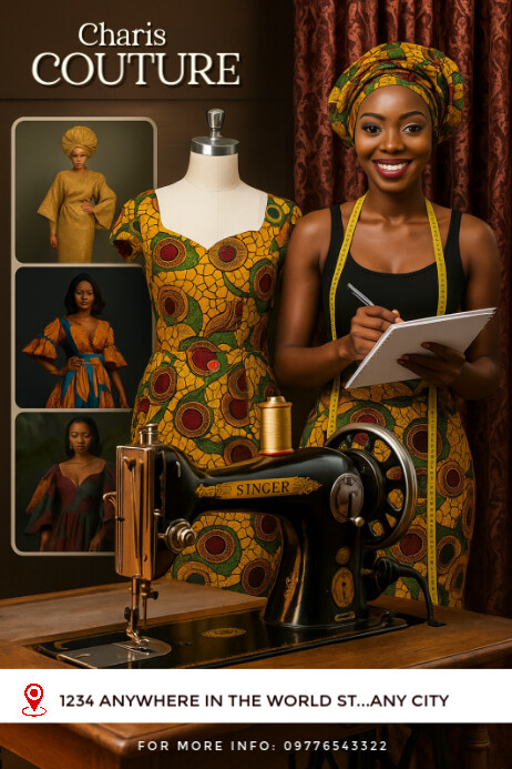 Copy of Black Maximalist Modern Fashion & Couture Service Flyer Poster ...