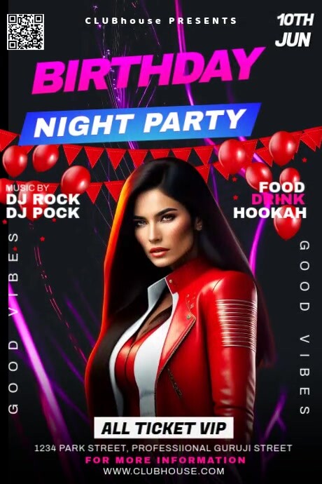 Black Maximalist Music Night Poster Template | PosterMyWall