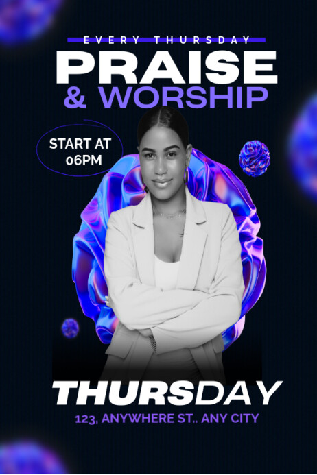 Black Maximalist Music Poster Template | PosterMyWall