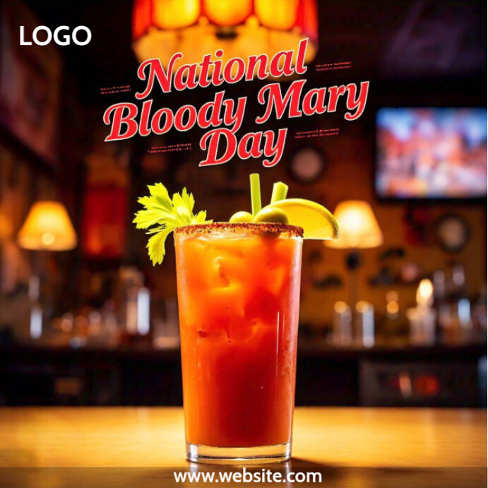 Copy of Black Maximalist National Bloody Mary Day Instagram Post | PosterMyWall