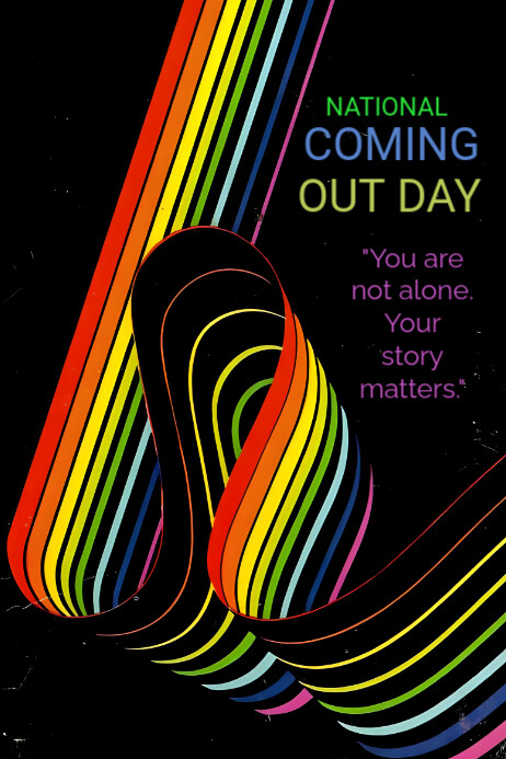 Black Maximalist National Coming Out Day Poster Template | PosterMyWall