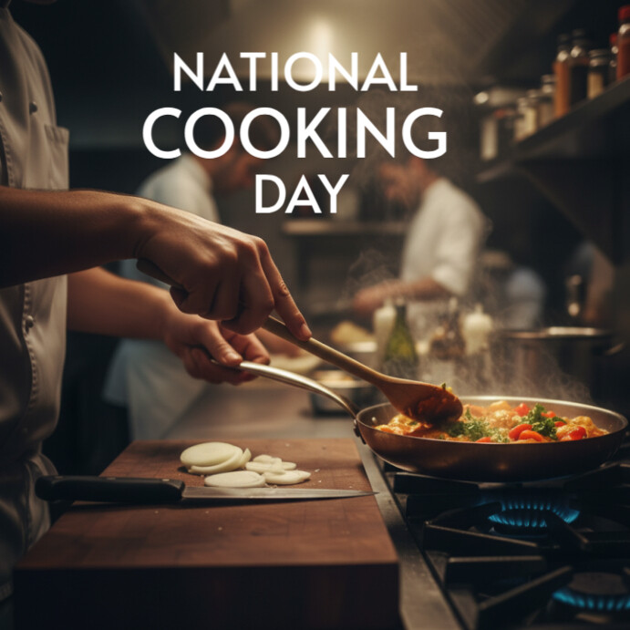 Black Maximalist National Cooking Day Instagram Post Template ...