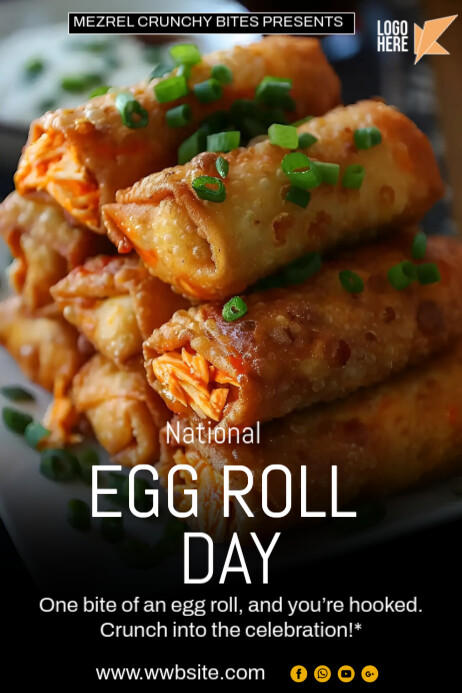 Copy of Black Maximalist National Egg Roll Day Poster | PosterMyWall