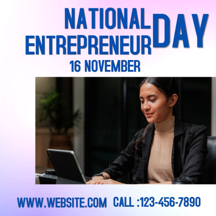 Black Maximalist National Entrepreneur Day Design Instagram Post ...