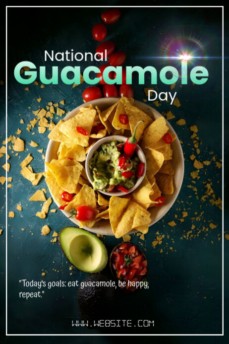 Copy of Black Maximalist National Guacamole Poster | PosterMyWall