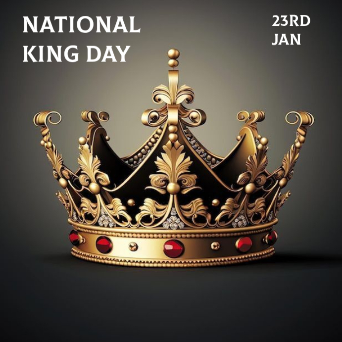 Black Maximalist National King Day Instagram Post Template | PosterMyWall
