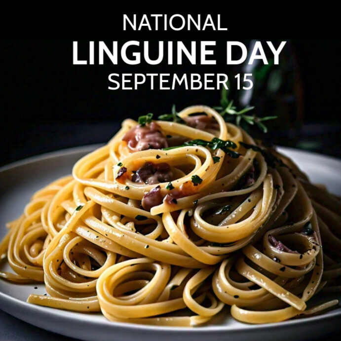Black Maximalist National Linguine Day Insta Template | PosterMyWall
