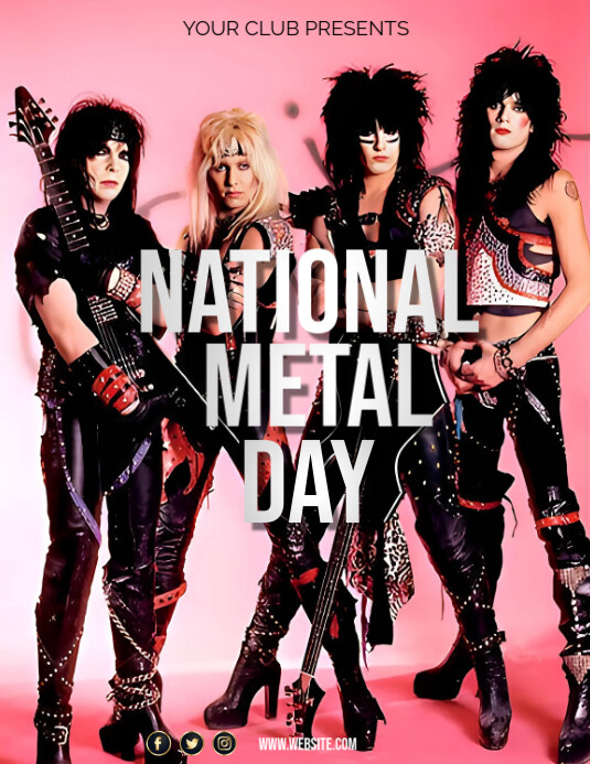 Copy of Black Maximalist National Metal Day Flyer (us Letter ...
