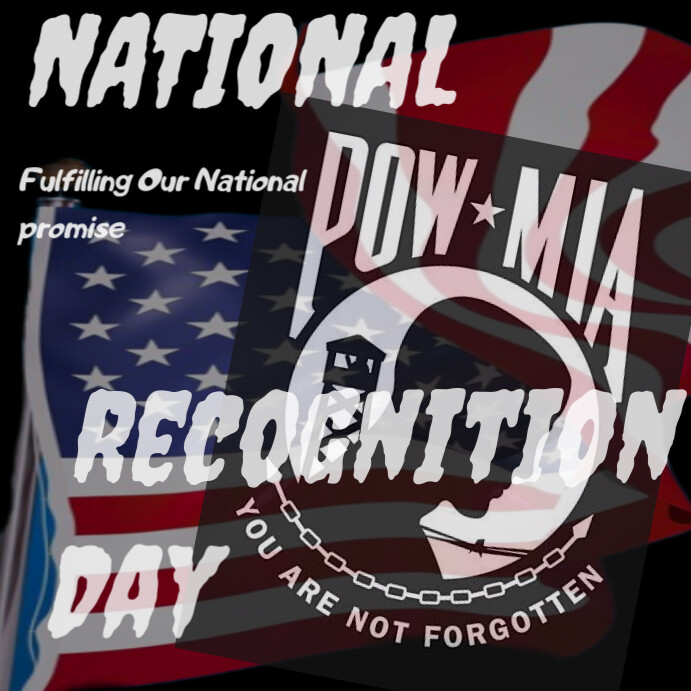 Plantilla de Black Maximalist National Pow/mia Recognition | PosterMyWall