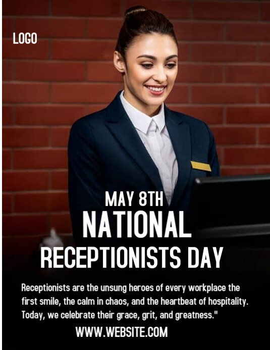 Copy of Black Maximalist National Receptionists Day Flyer (us Letter ...