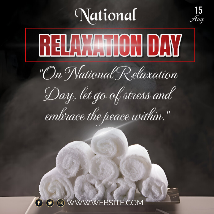Black Maximalist National Relaxation Day Inst Template | PosterMyWall