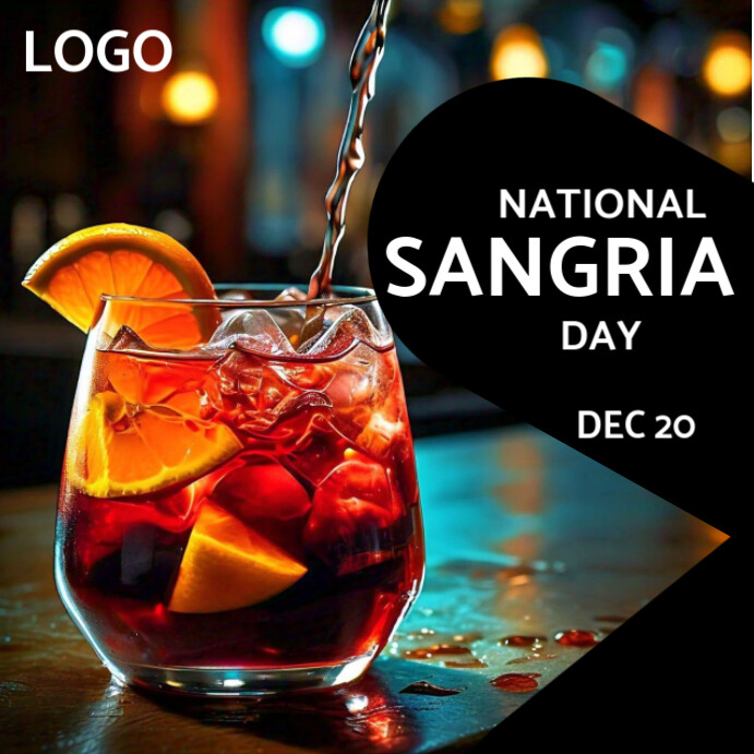Copy of Black Maximalist National Sangria Day Instagram Post | PosterMyWall