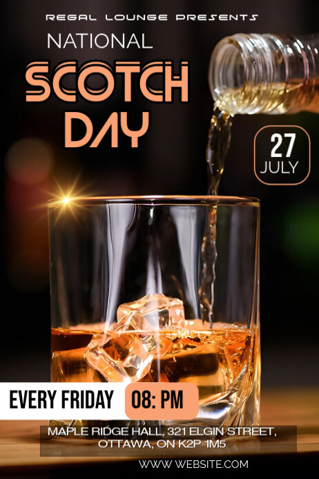 Black Maximalist National Scotch Day Poster Template | PosterMyWall