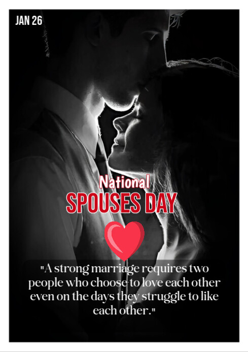 Black Maximalist National Spouses Day A2 Template | PosterMyWall