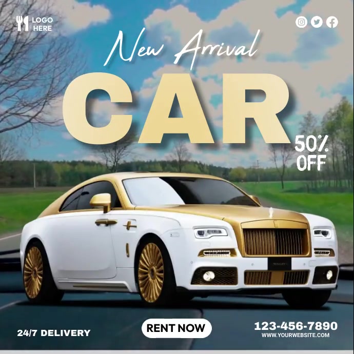 Black Maximalist New Arrival Car Instagram P Template | PosterMyWall