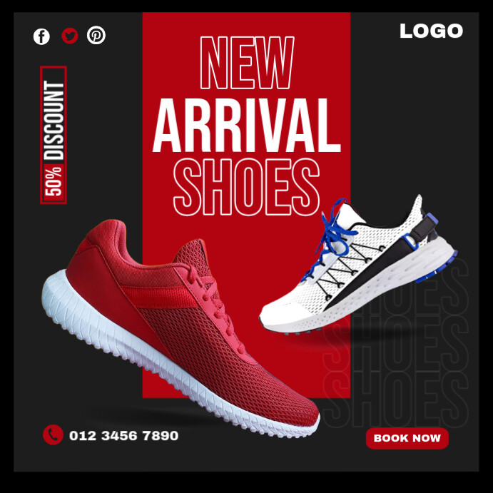 Black Maximalist New Arrival Shoes Instagram Template | PosterMyWall
