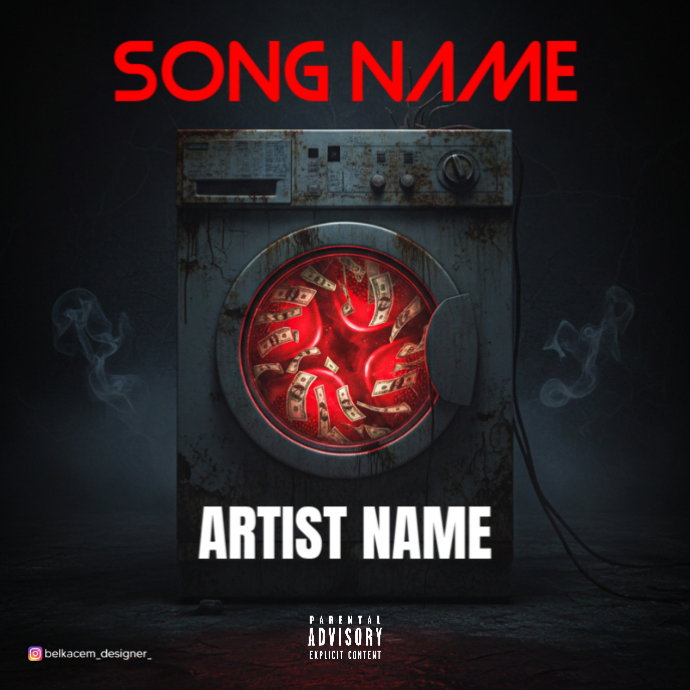 Black Maximalist New Money Album Cover Template | PosterMyWall